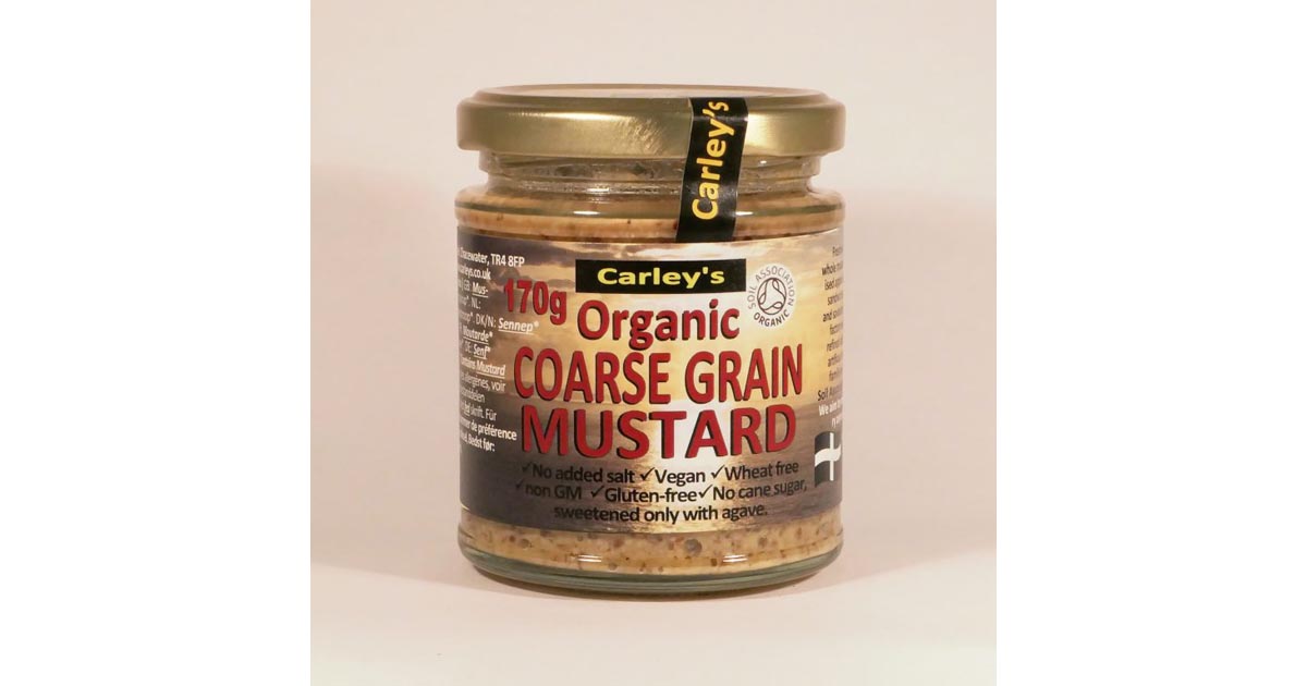 Carleys Organic Coarse Grain Mustard 170g - The Health Workshop | Ashby ...