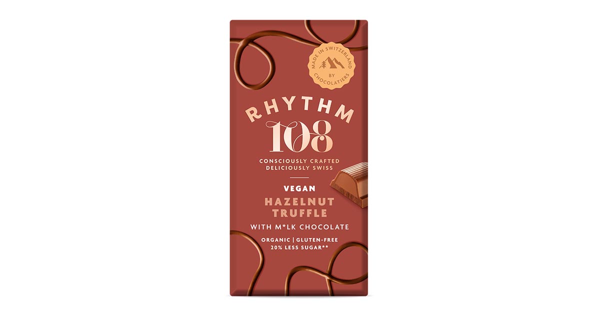 Rhythm 108 Hazelnut Truffle Chocolate Bar - The Health Workshop | Ashby ...