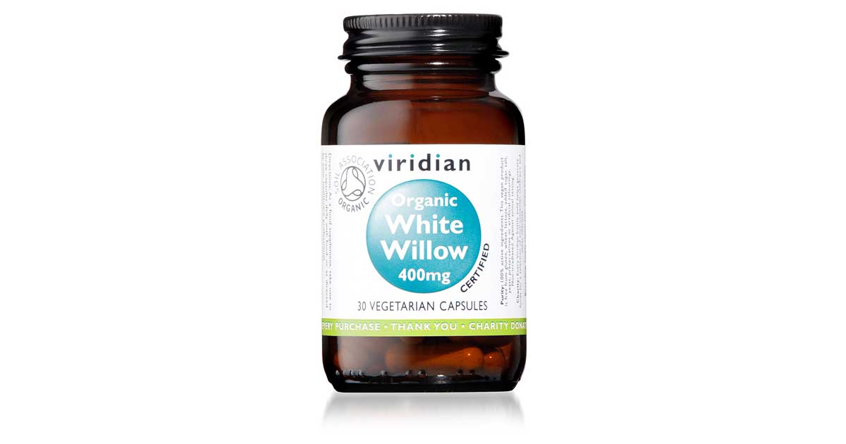 Viridian Organic White Willow 400mg - 30 Veg Caps - The Health Workshop ...